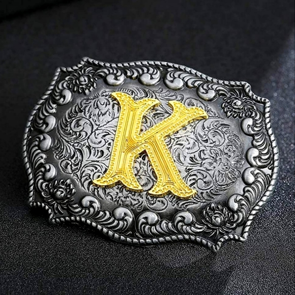 Accessories | New Letter K Initial Western Belt Buckle Approx 35x25 ...